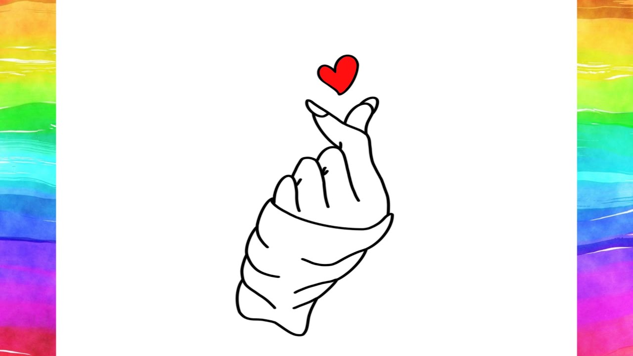 HOW TO DRAW KOREAN HEART | TUMBLR KOREAN HEART | KOREAN FINGER HEART ...