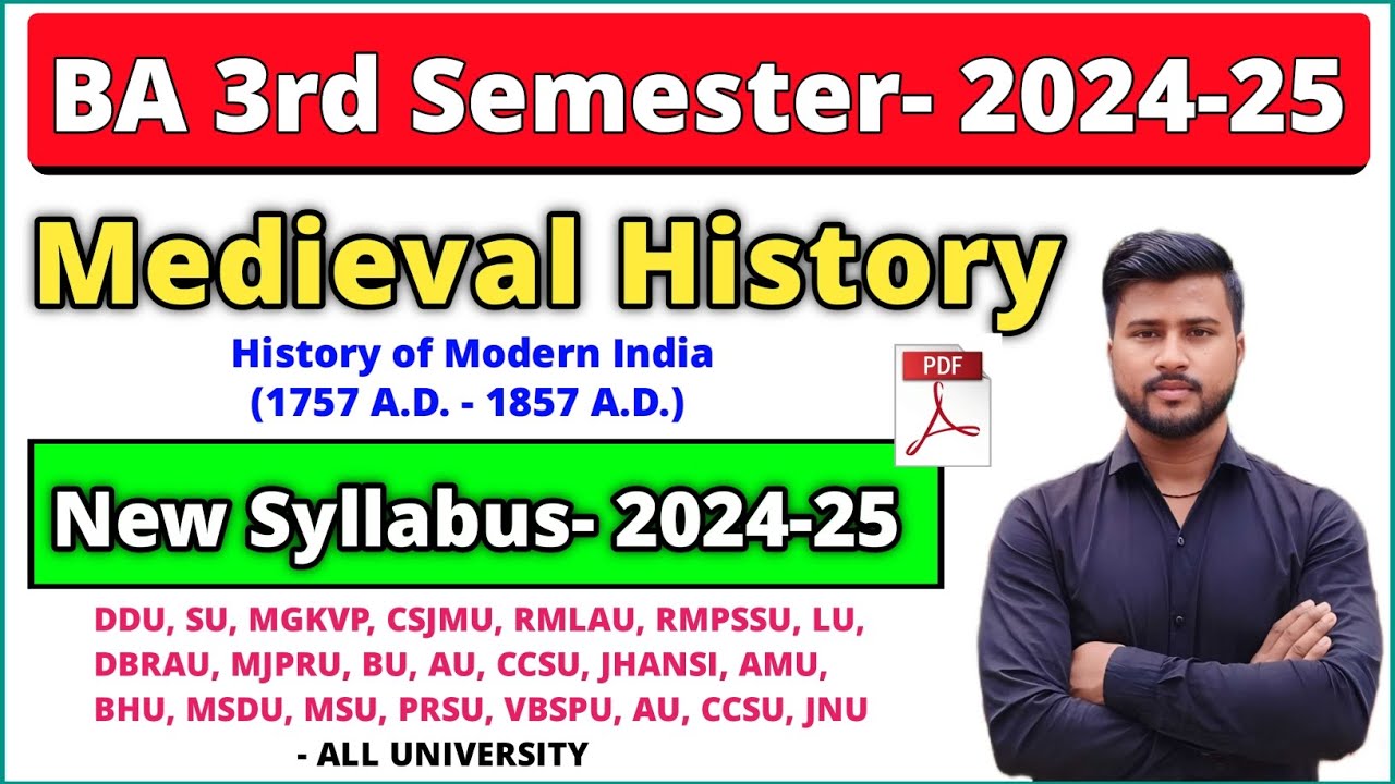 Medieval History BA 3rd Semester Syllabus 2024 | BA 3rd Semester ...