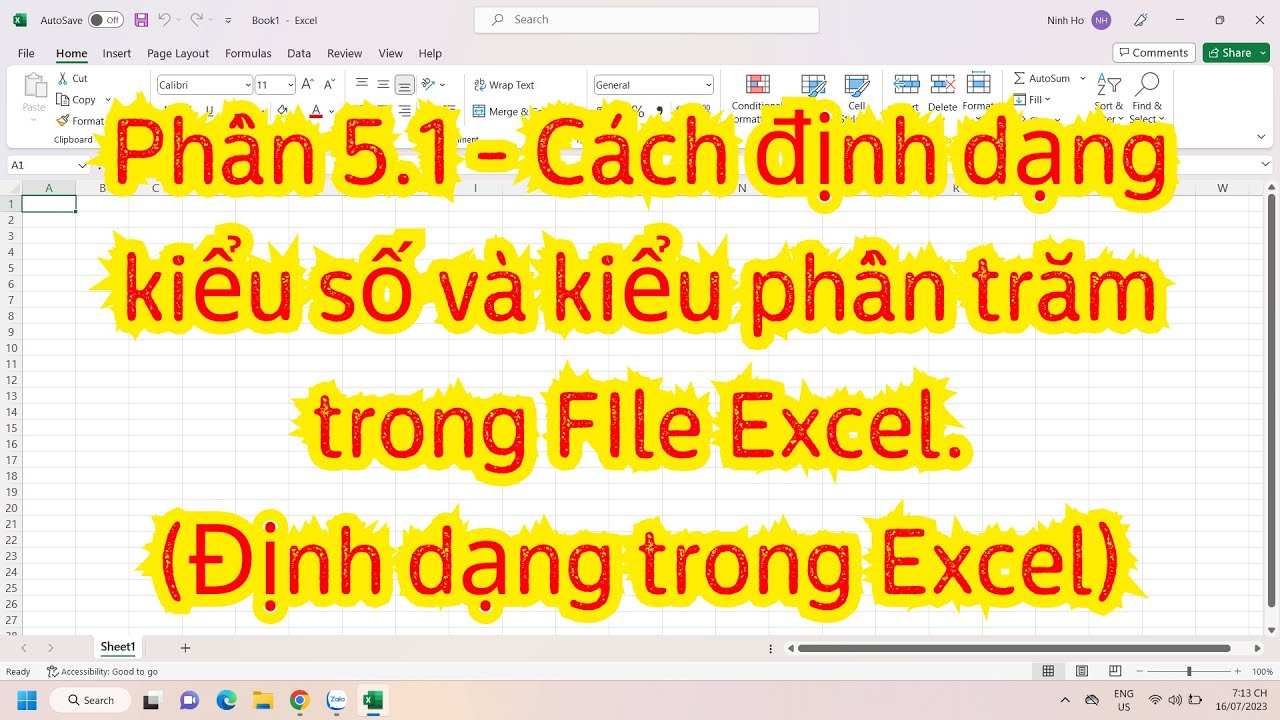 Phần 5.1 - Cách định dạng kiểu số và kiểu phần trăm trong FIle Excel ...