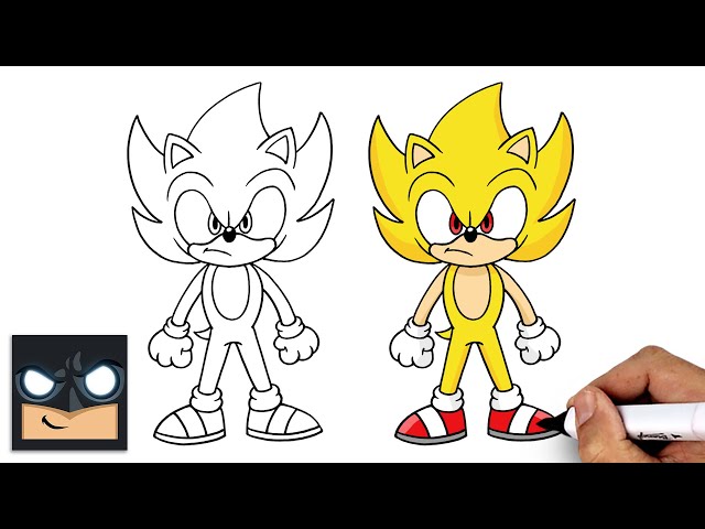 How to Draw Super Sonic | Sonic the Hedgehog - Videos For Kids