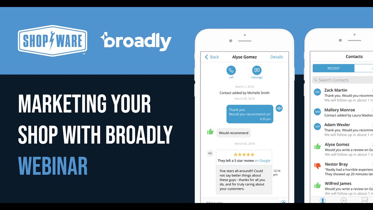 Marketing Your Shop: With Broadly + Shop-Ware - YouTube