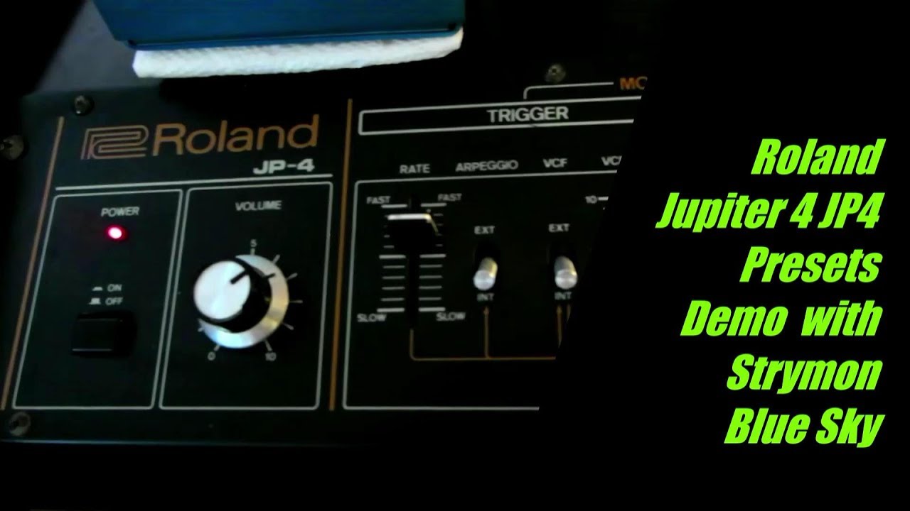 Vintage Roland Jupiter 4 JP4 Presets Demo with Strymon Blue Sky Reverb ...