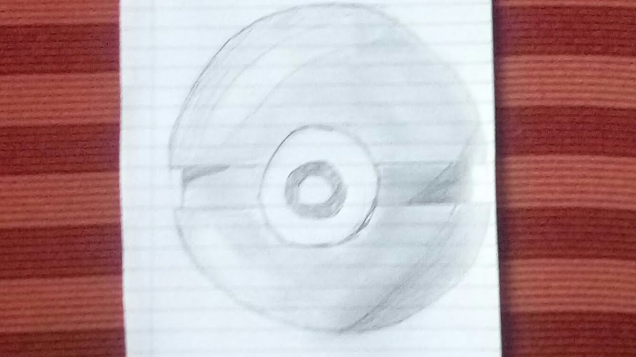 How to draw a poke ball. - YouTube