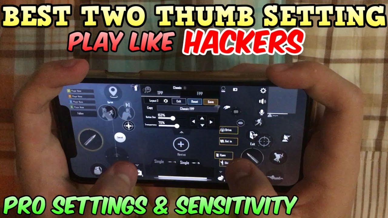 2 FINGERS PRO THUMBS SETTINGS | SENSITIVITY PUBG Mobile 2020 (CONTROL ...
