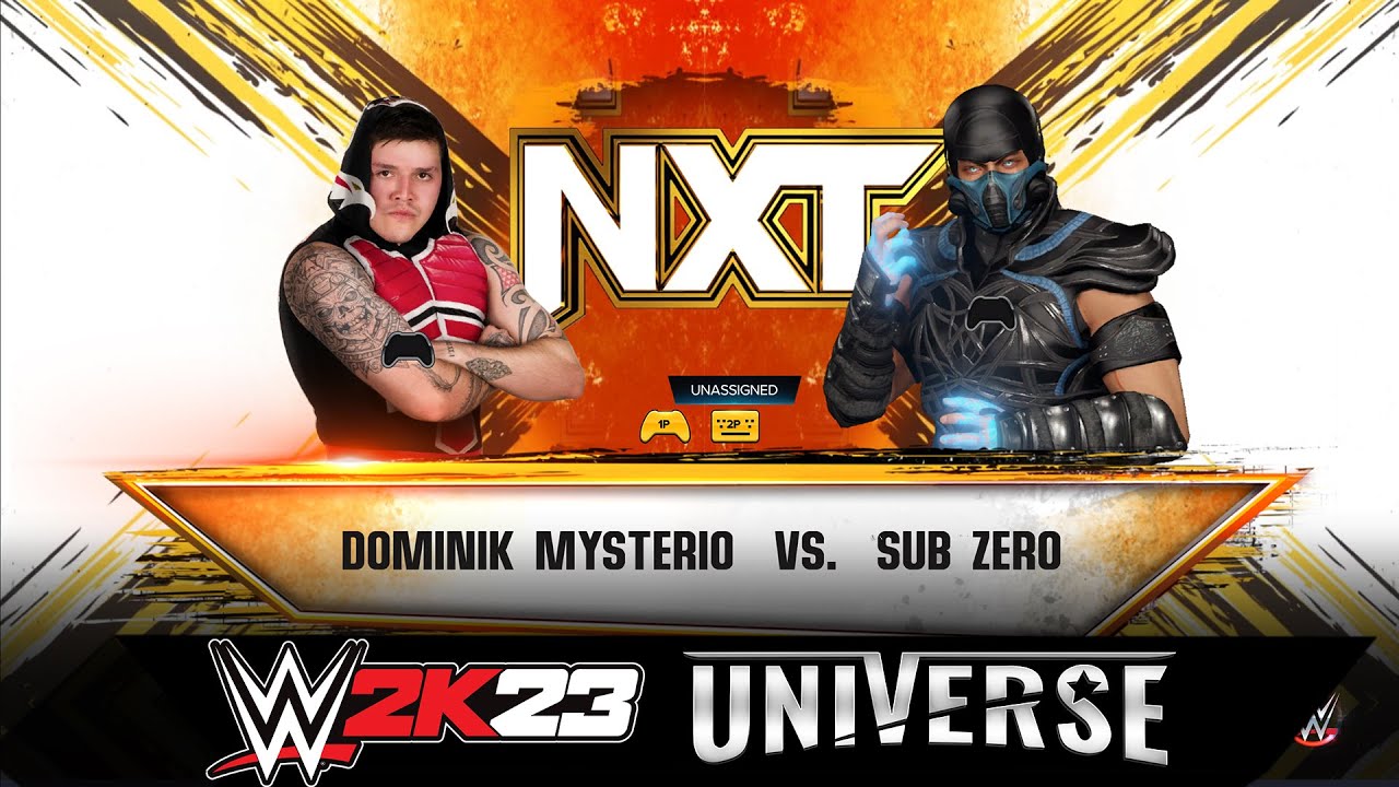 WWE 2K23 Universe - NXT - Dominik Mysterio VS Sub Zero - YouTube