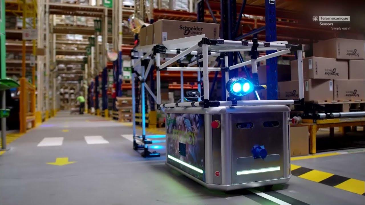 Ultrasonic sensors anti-collision solution for AGVs. - YouTube