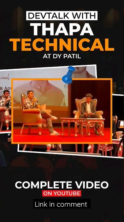 DevTalks at DY Patil College 😀 #thapatechnical - YouTube