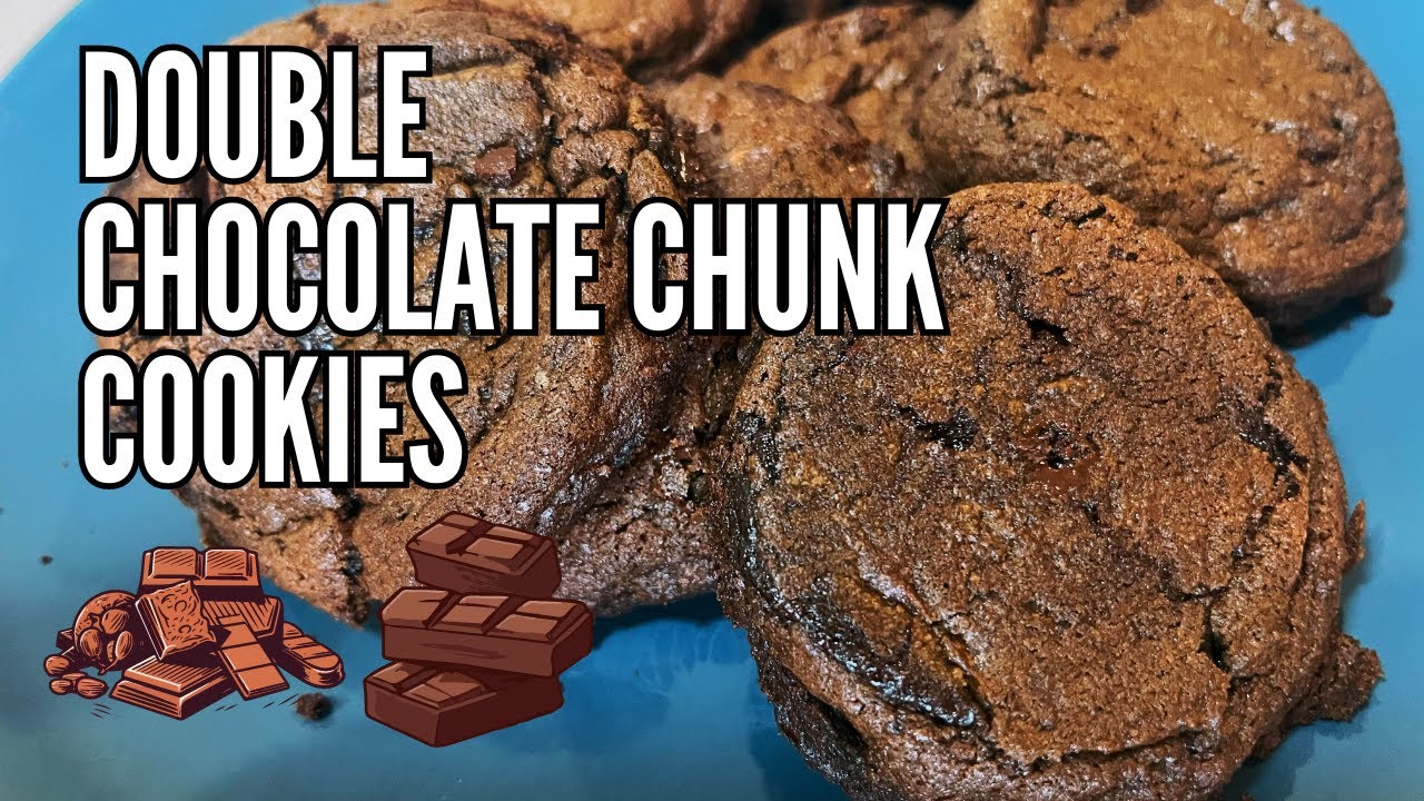 Double Chocolate Chunk Cookies - YouTube