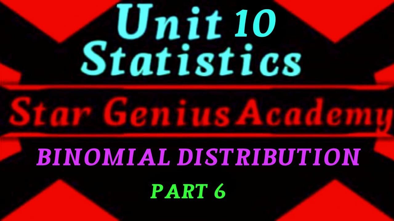 UG TRB STATISTICS BINOMIAL DISTRIBUTION - YouTube