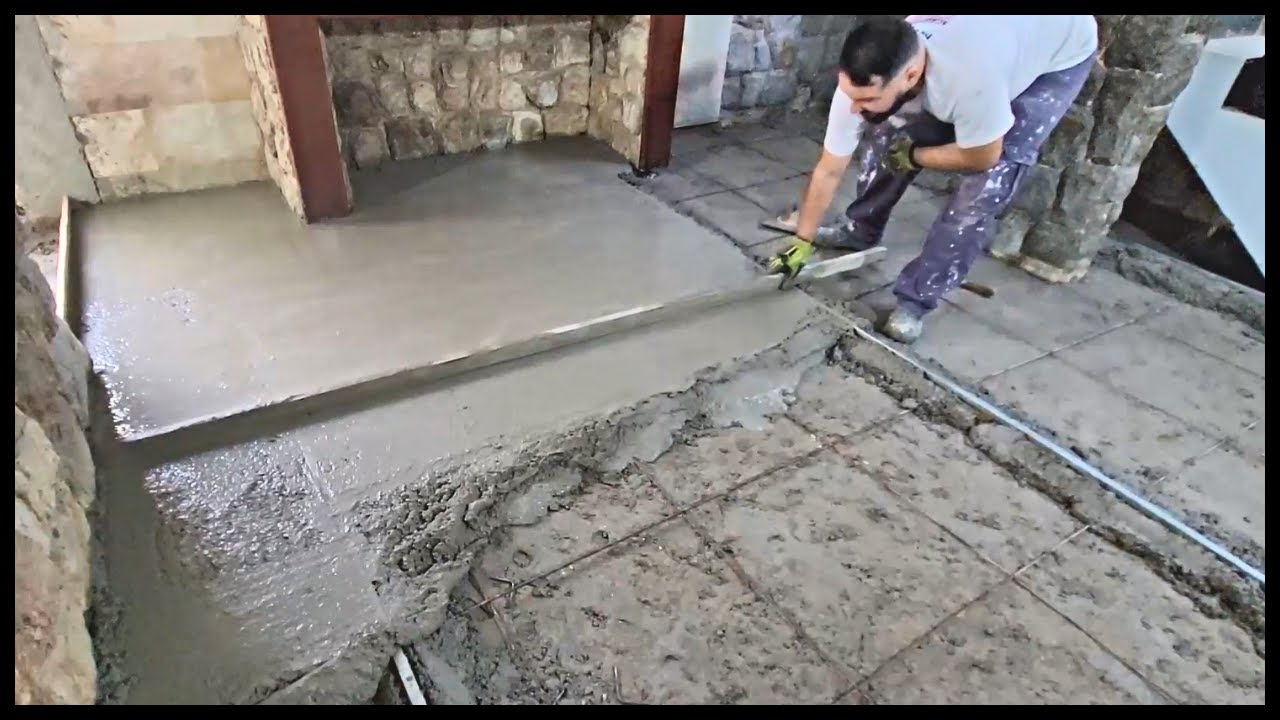 COMO FAZER CONTRAPISO COM CONCRETO! CONTRAPISO ÚNICO! GUIAS DE METALON ...