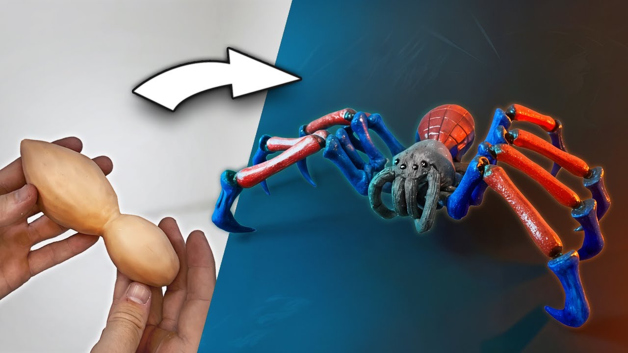 Amazing Spider: Crafting a Spider-Man Inspired Creation in Polymer Clay ...