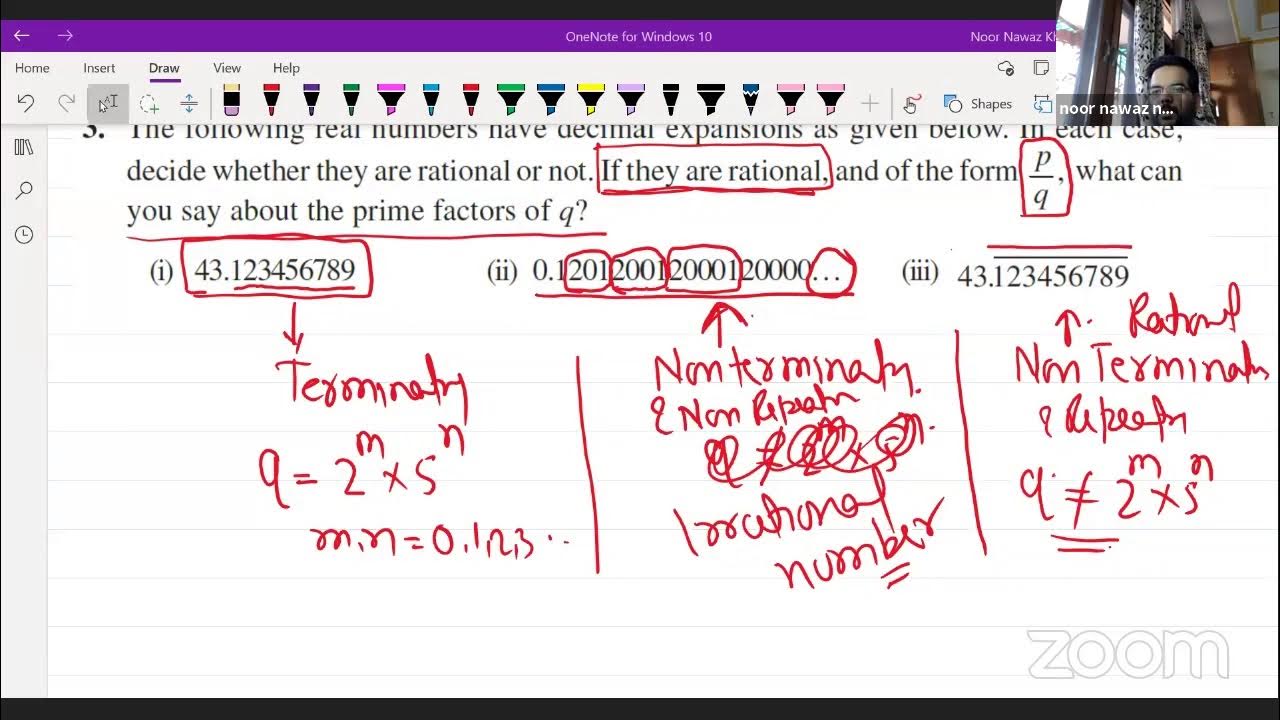Real Numbers I Class 10 Maths I Chapter 1 I Terminating Decimal I Non ...