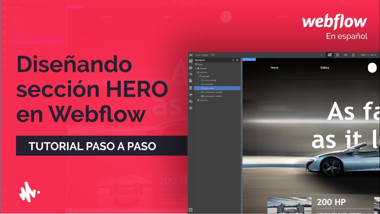 Diseñando y animando sección Hero en Webflow - Tutorial Webflow en español. - YouTube