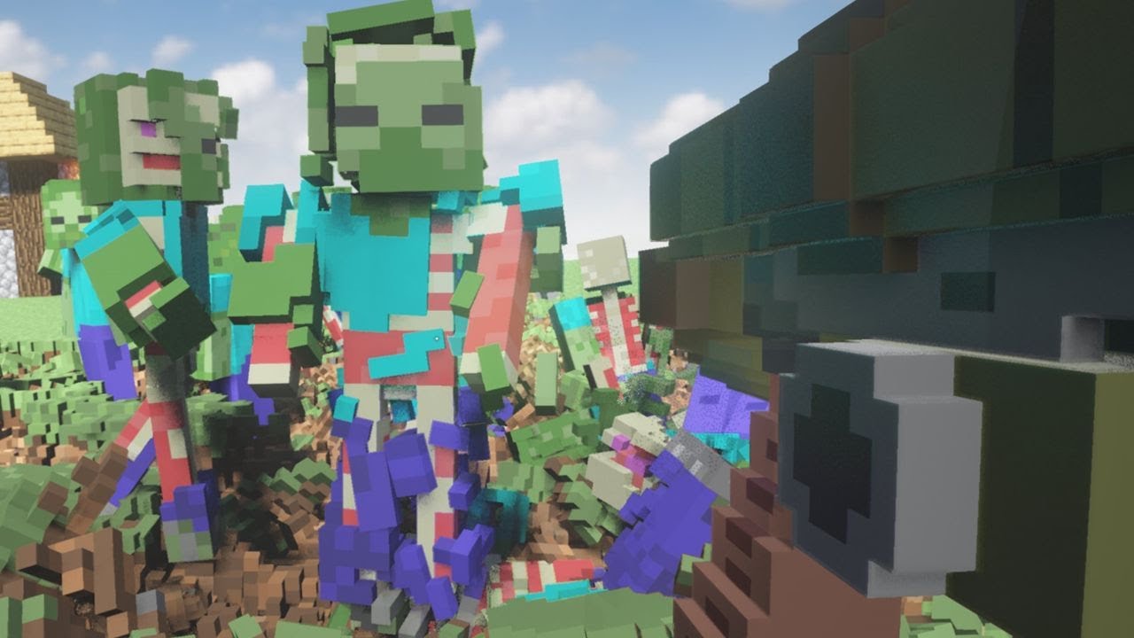 Bazooka vs 100 Realistic Minecraft ZOMBIES in TEARDOWN - YouTube