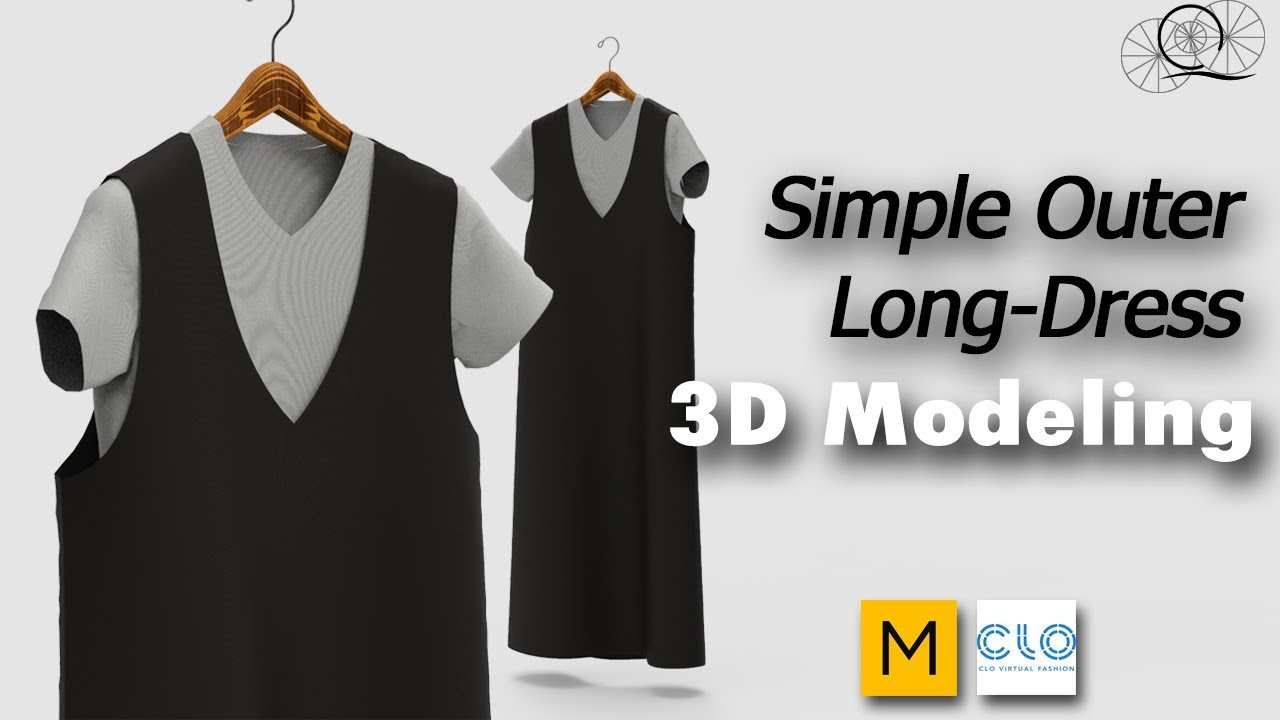 Easy Steps to Make 3D Casual Long Dress | Marvelous Designer/Clo3D ...