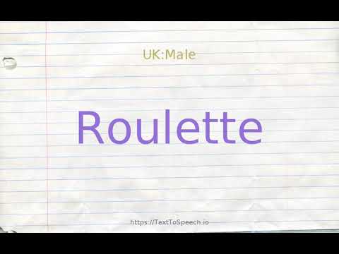 How to pronounce roulette - YouTube