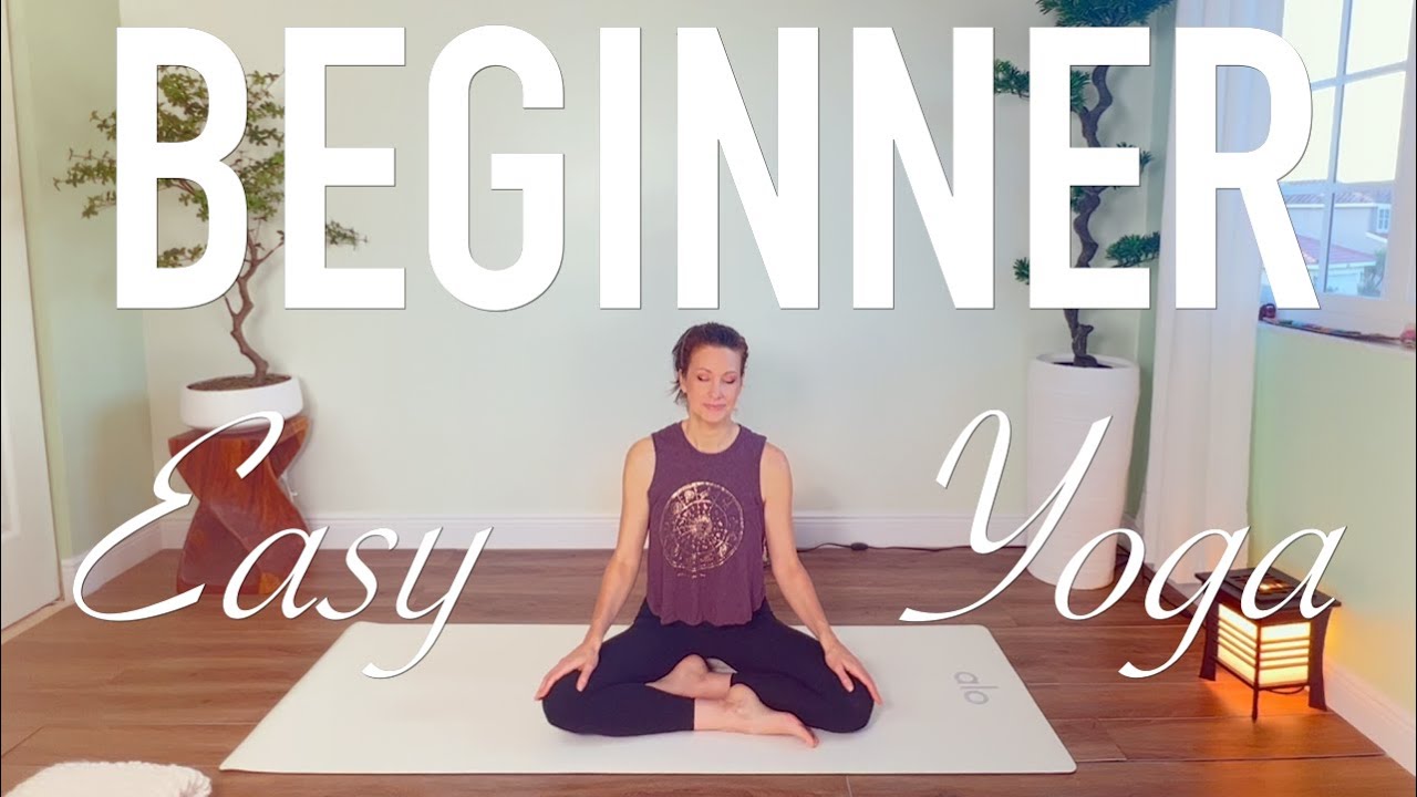 Easy Beginner Yoga [Beginner Yoga for Stress Relief] - YouTube