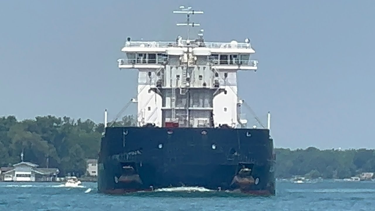 Algoma Intrepid Freighter Salute - YouTube
