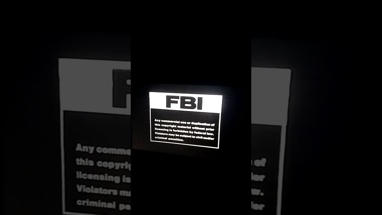 FBI Warning Screen Family Home Entertainment - YouTube