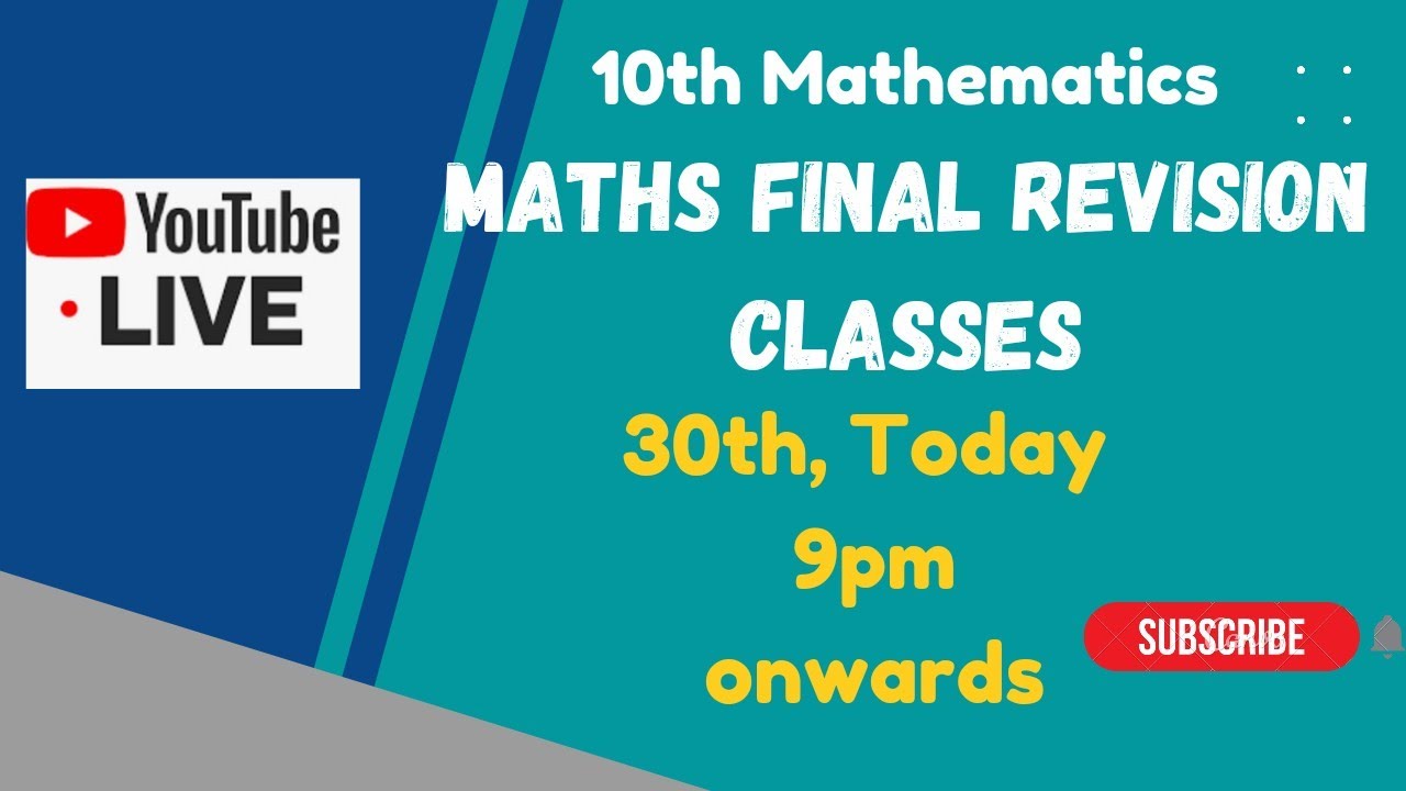 10th maths Final Revision - YouTube