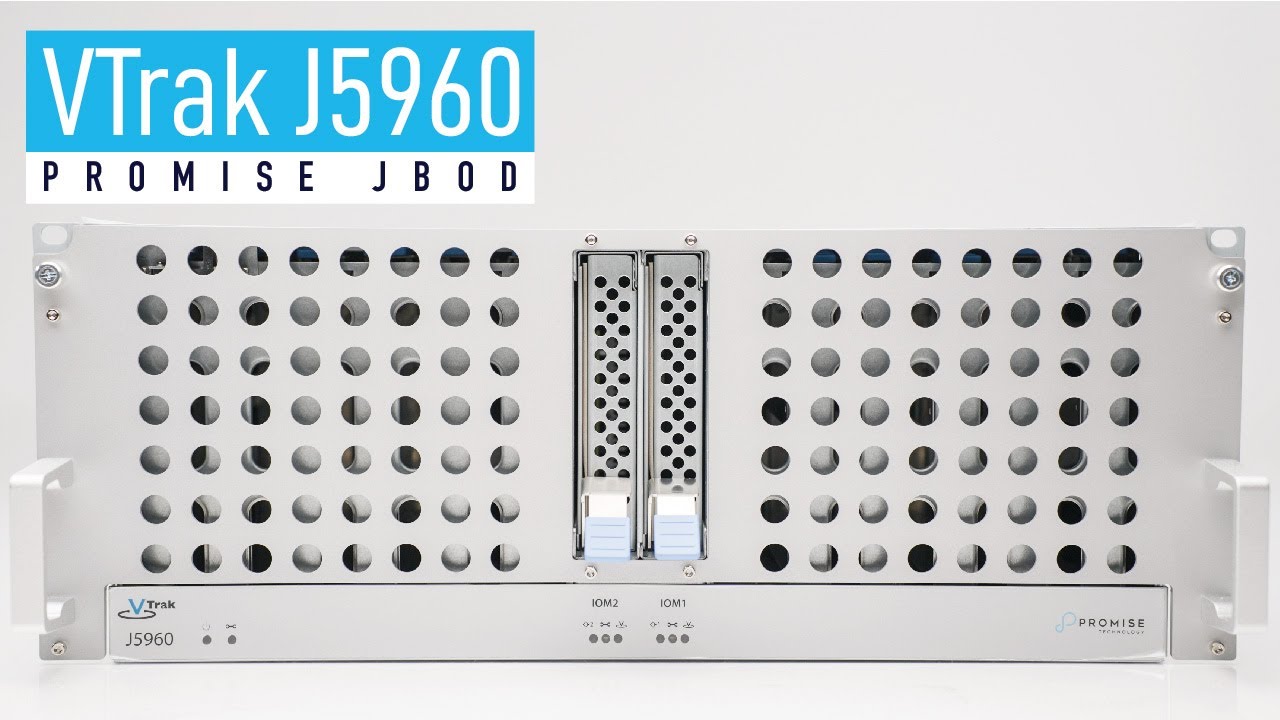 PROMISE VTrak J5960 | 4U 60-bay JBOD Storage Chassis - YouTube