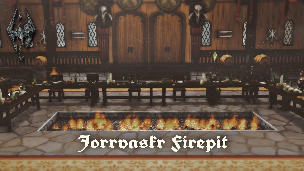 Indoor Firepit 🔥 | Sims 4 tutorial | build tips and tricks | Skyrim ...