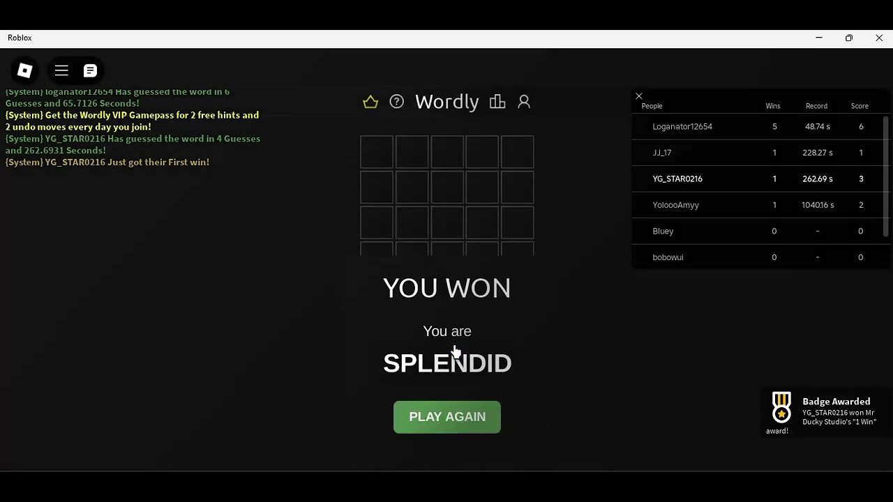 roblox wordly game play. - YouTube