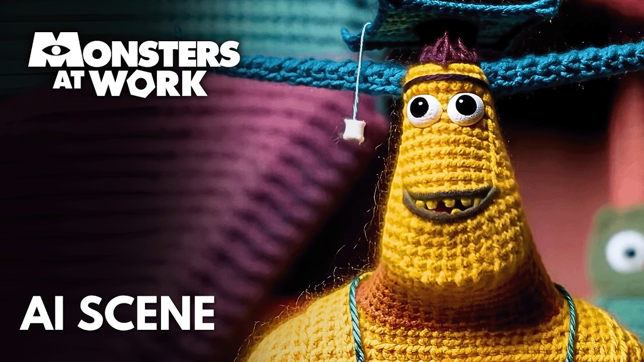 MONSTERS AT WORK Scene But AI Generated in Yarn | Runway Gen 3 - YouTube