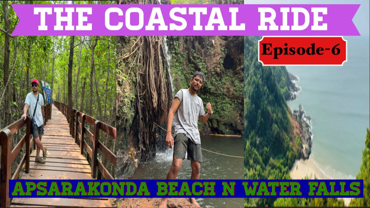 The Coastal ride Ep : 6 | Apsarakonda beach, Apsarakonda Water Falls ...