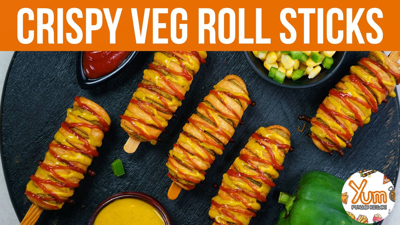 Crispy Veg Roll Sticks Recipe | Irresistible Snack for Crunchy Delight ...