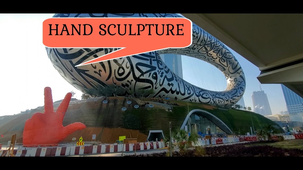MUSEUM OF THE FUTURE STAINLESS STEEL HAND SCULPTURE of the MUSEUM OF ...