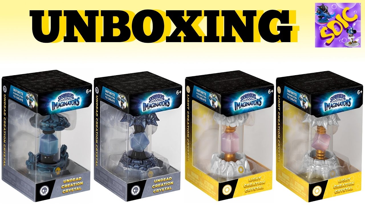 NEW UNBOXING Skylanders Imaginators 4 CREATION CRYSTALS ( 2x Undead ,2x ...