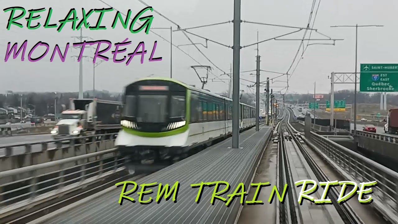 12 27 23 RELAXING MONTREAL REM TRAIN RIDE IN THE MORNING - YouTube