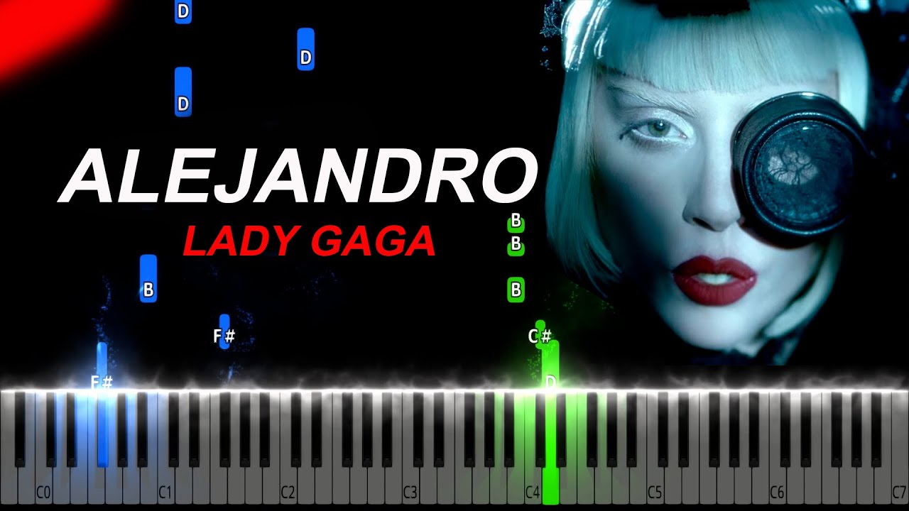 Lady Gaga - Alejandro Piano Tutorial - YouTube