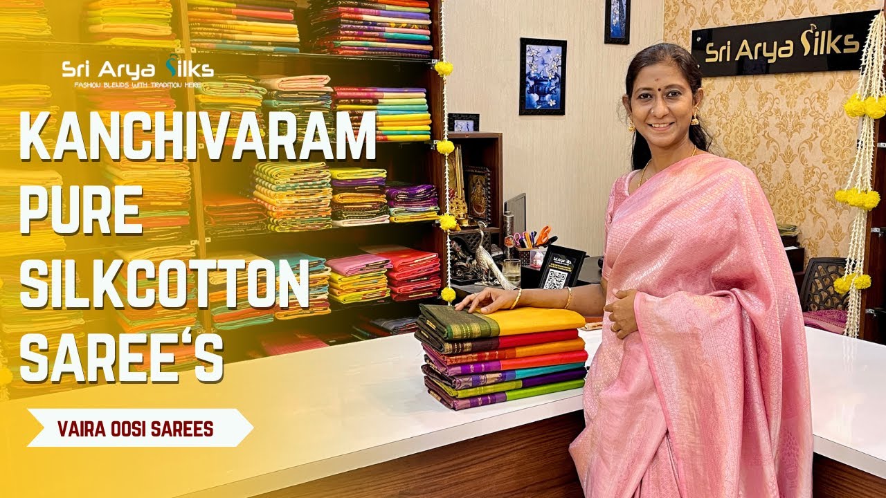 "Kanchivaram Pure Silk Cotton Vaira Oosi Sarees | Latest Designs with ...