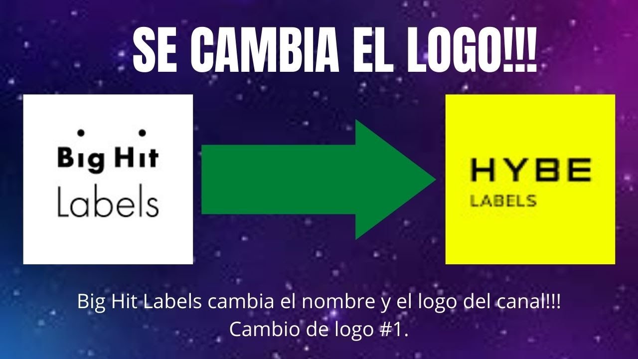 Big Hit Labels cambia el nombre y logo del canal!!! - YouTube