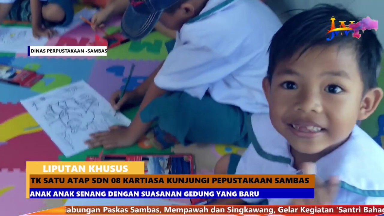 TK KARTIASA KUNJUNGI PERPUSTAKAAN SAMBAS YANG PERTAMA KALI ANAK ANAK SANGAT GIRANG - YouTube