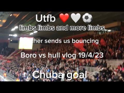 Boro vs hull limbs ultras mental goals and more 3-1 w 19/4/23 - YouTube