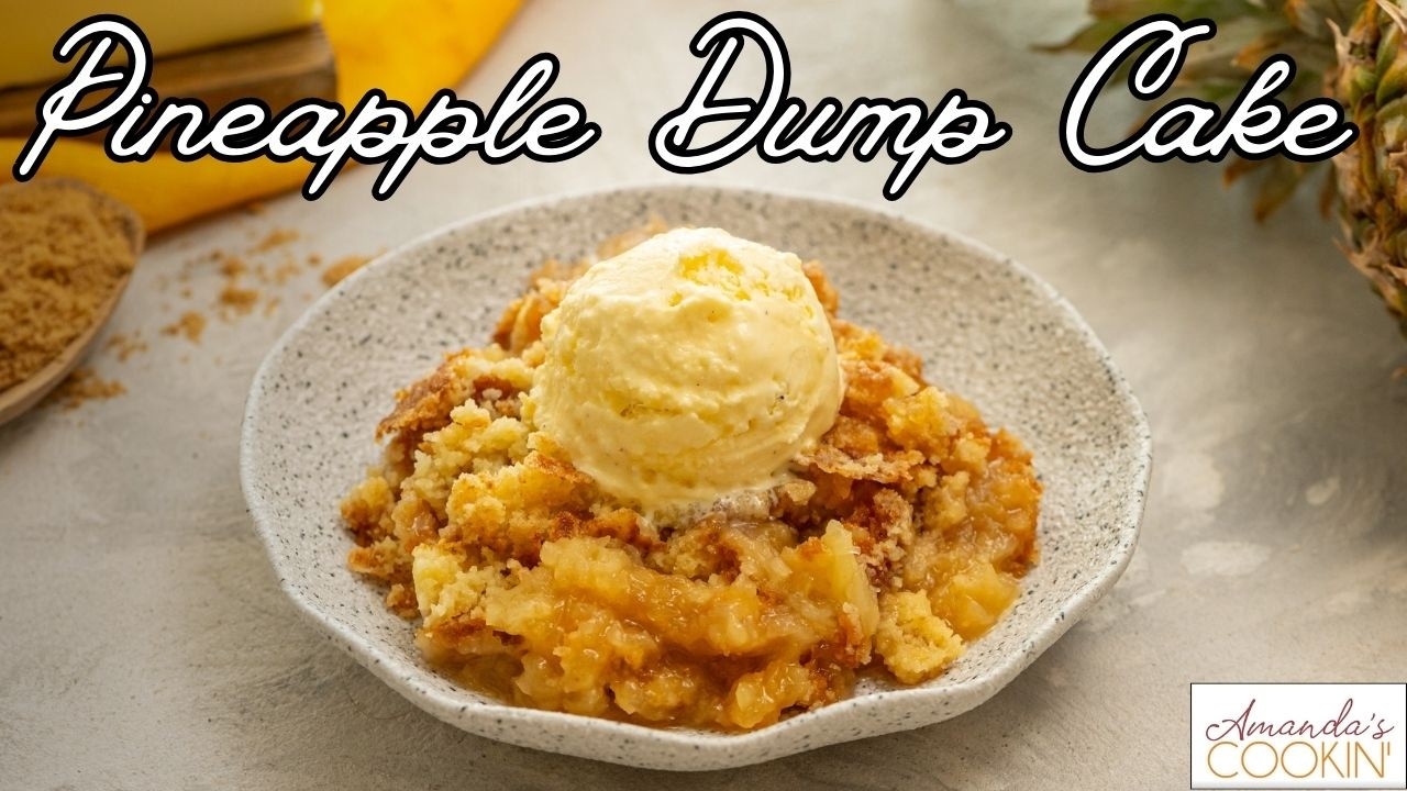 Pineapple Dump Cake - ONLY 4 INGREDIENTS! - YouTube