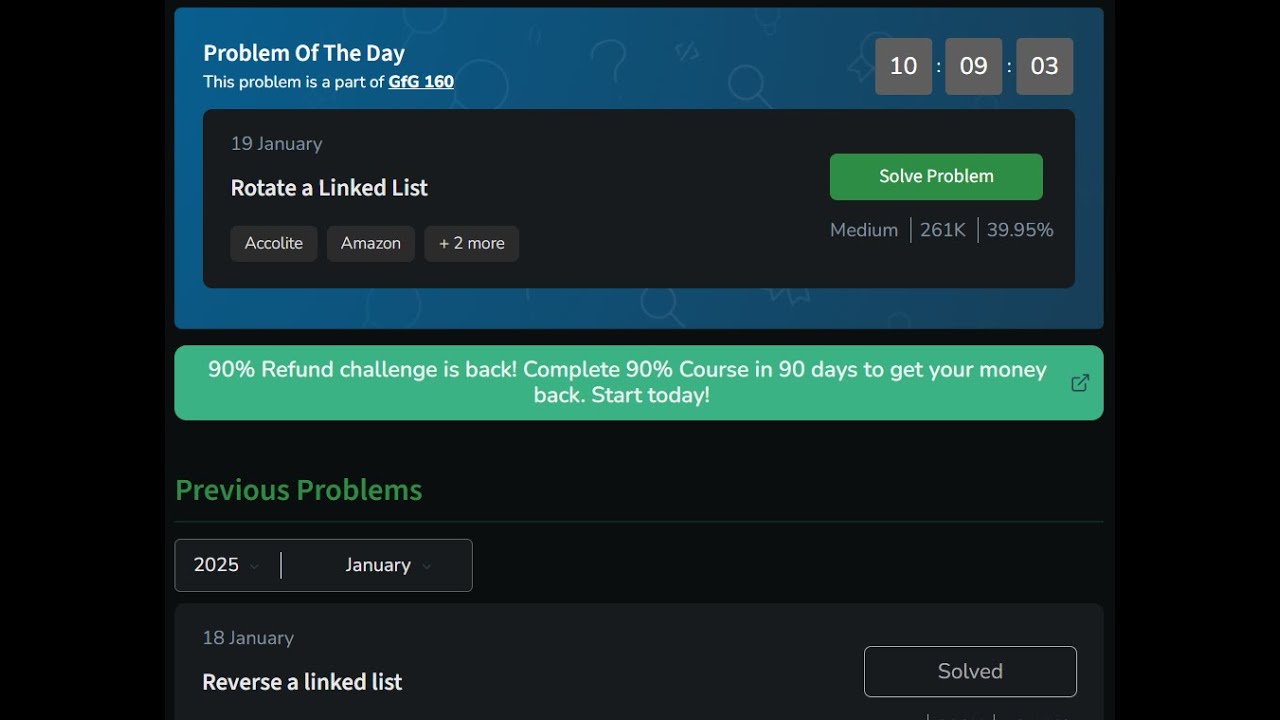 Rotate A Linked List I Gfg I Potd I Cpp Codei Dsa I Problem Of The Day 1105