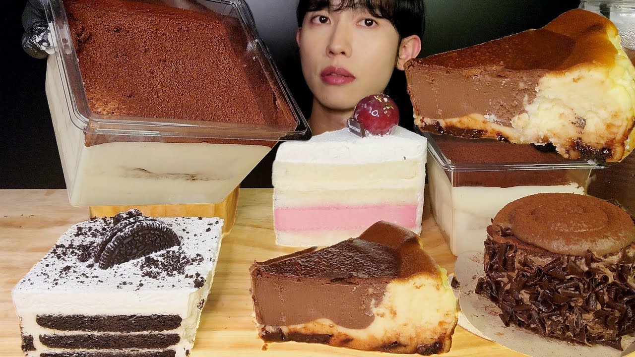 당충전 케이크 먹방🍰 ️아이스 박스 베리 생크림 초코 치즈 케이크 티라미수 생크림 카스테라 초코 생크림 스타벅스 투썸플레이스