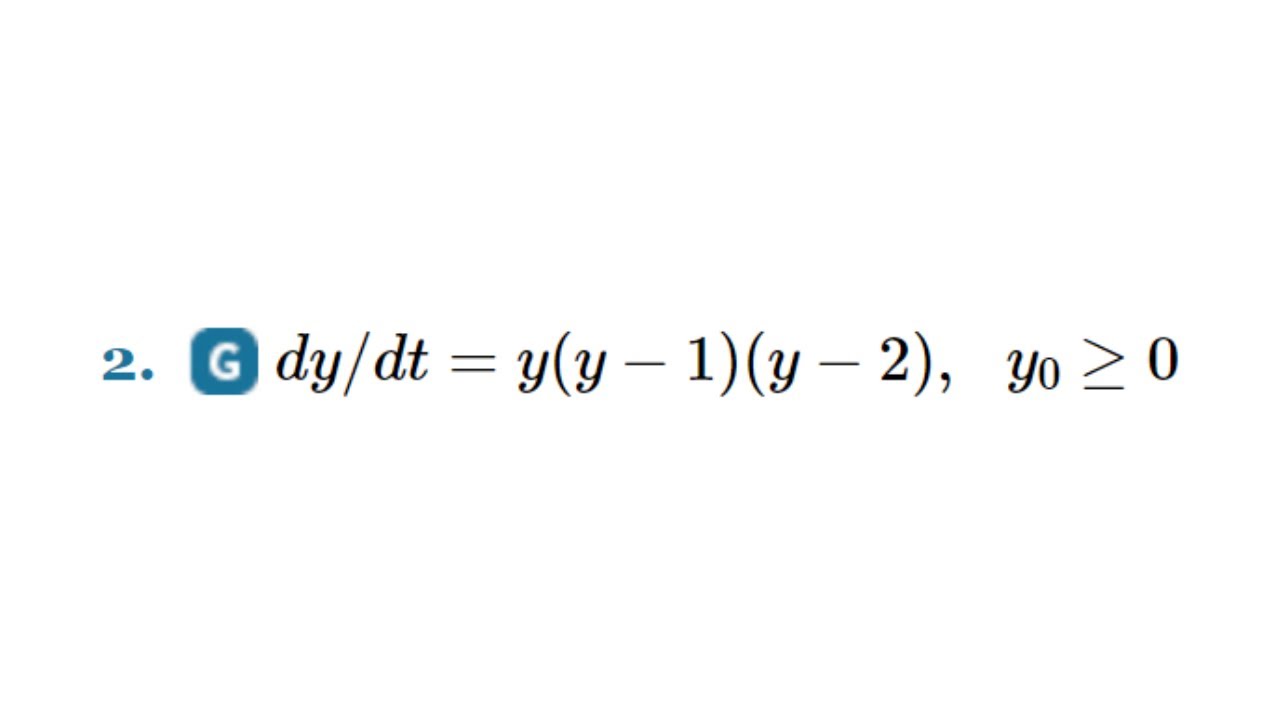 Sketch f(y) vs y and classify the equilibrium points - Differential ...