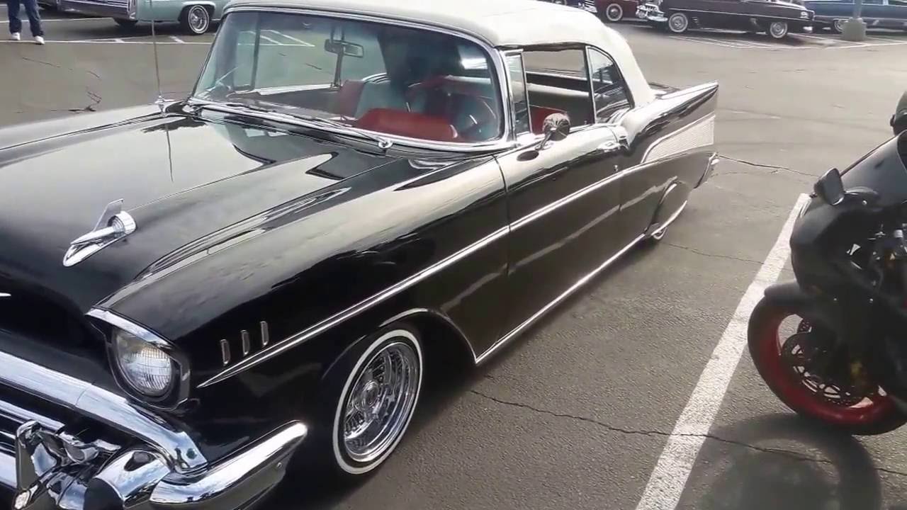 1957 Chevy ragtop lowrider - YouTube