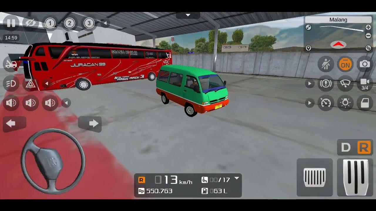 Bussid | Take Passengers to the Juragan99 Bus Pool | Bus Simulator Indonesia - YouTube