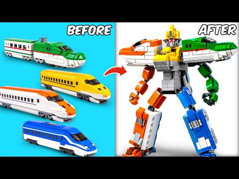 LEGO Robot: I Combined All Trains into Combiner Mecha! | Bricks UP