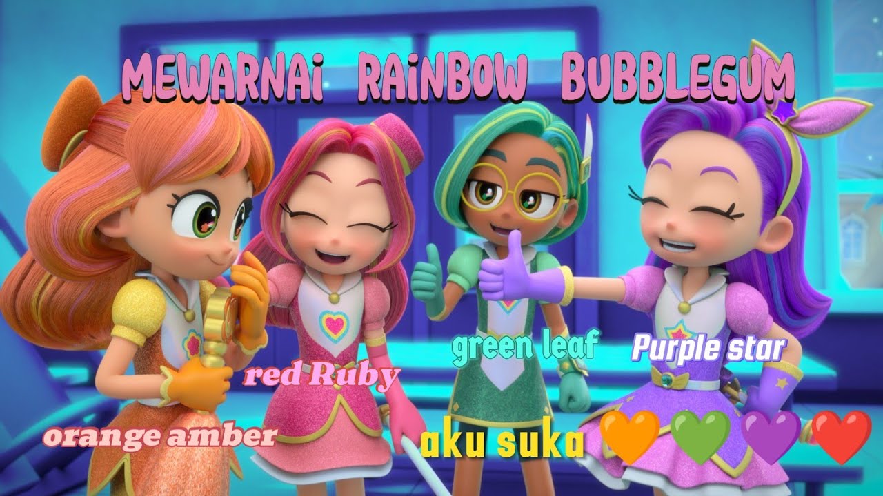 PURPLE, RED RUBY, ORANGE DAN GREEN 💜 🧡💚 YUK KITA BELAJAR MEWARNAI ...