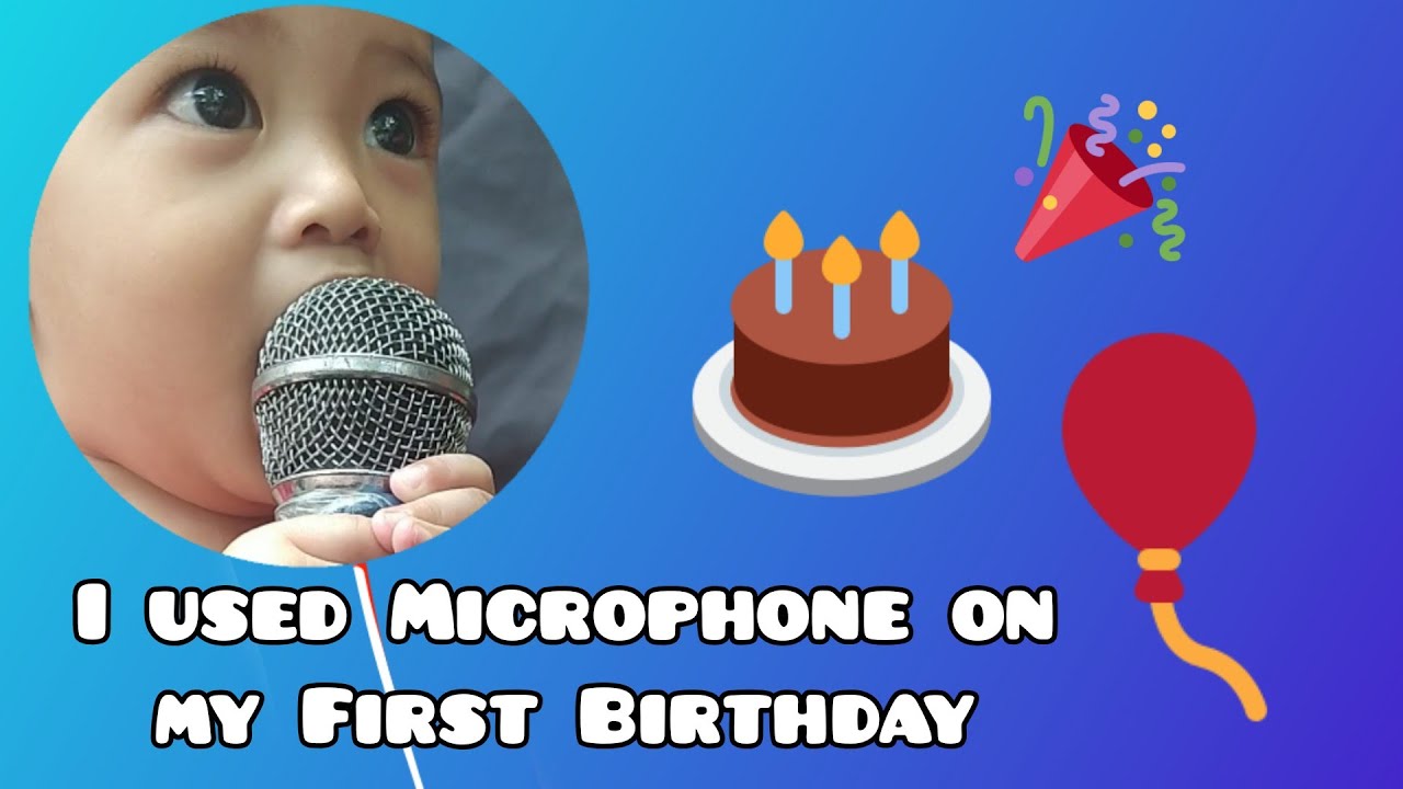 Baby used microphone for the very first time - YouTube