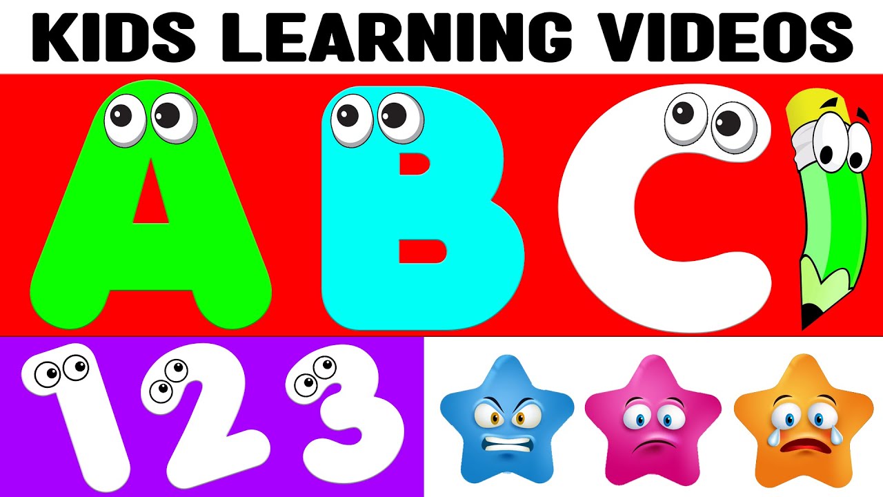 ABC, 123 & Colors Learning Videos | Toddlers Learning For 3 Year Olds ...