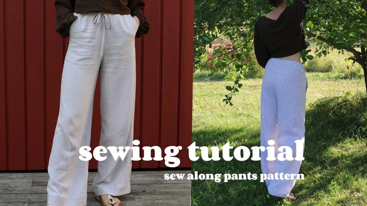Perfect pants sewing tutorial - beginner sewing project - Rory pants sew along - YouTube