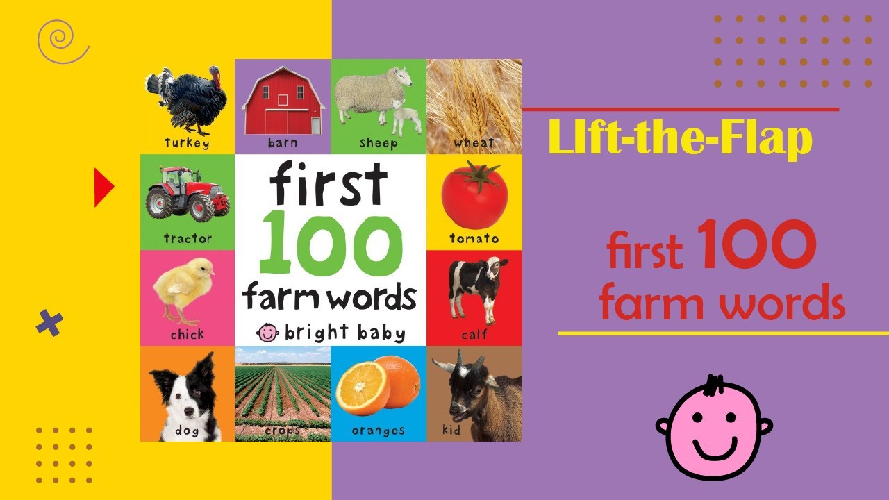 priddy books lift-the-flap first 100 farm words - YouTube